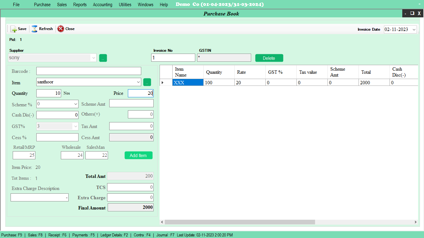 Purchase voucher - Logicview ERP Billing Software
