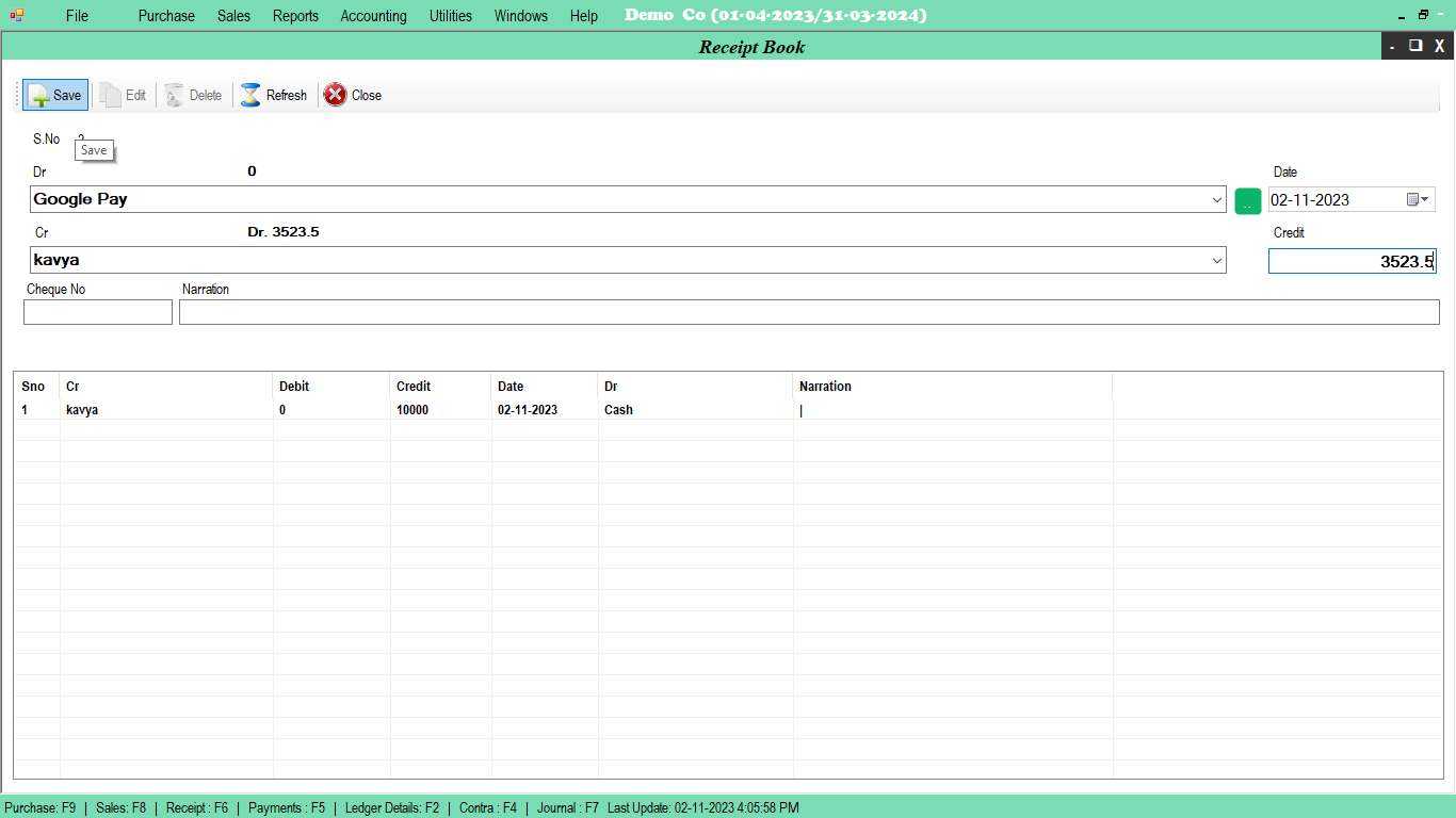 What is receipt voucher - Logicview ERP Billing Software