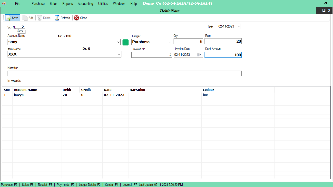 Purchase debit note - Logicview ERP Billing Software